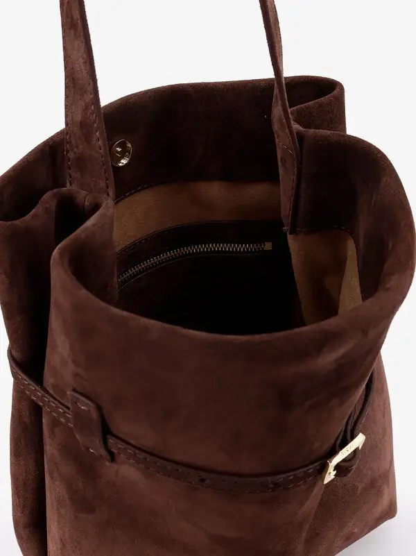 Manu Atelier Suede Tote Du Jour Shoulder Bag