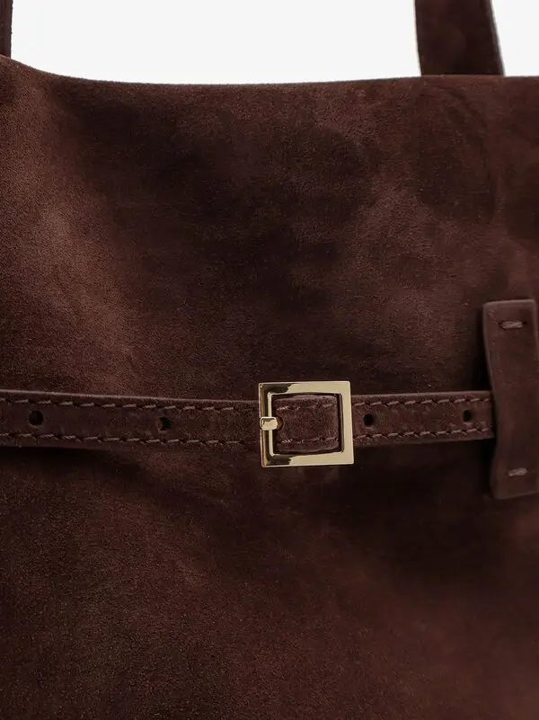 Manu Atelier Suede Tote Du Jour Shoulder Bag