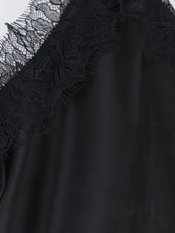 TONYWACK Satin Top With Lace Profiles