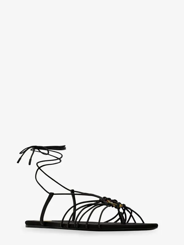 Saint Laurent Babylone Leather Sandals