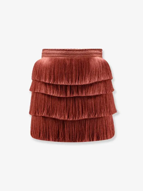 PatBO Mini Skirt With Fringes