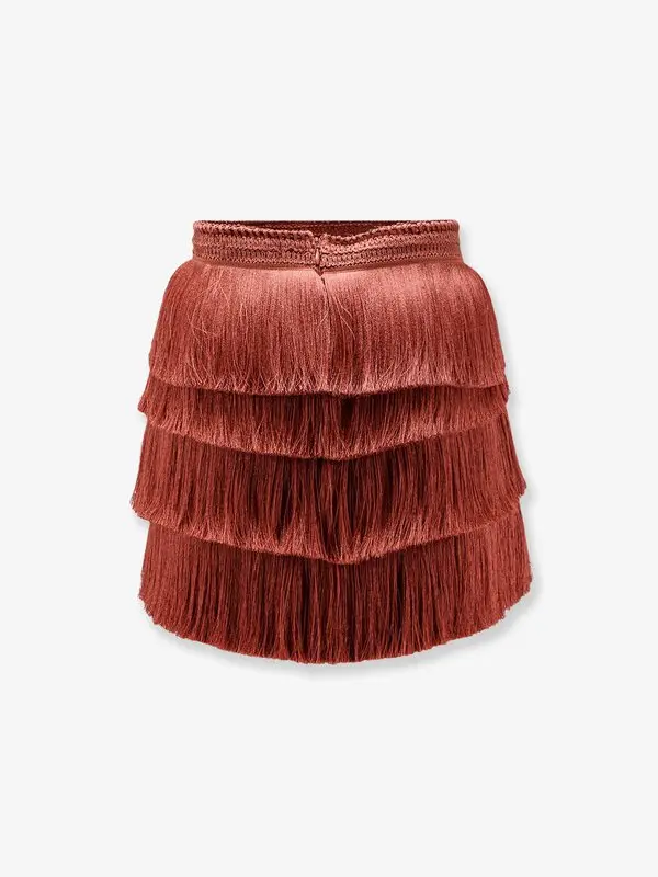 PatBO Mini Skirt With Fringes