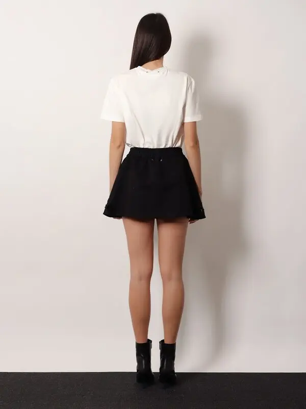 GOLDEN GOOSE Midi Skirt With Floral Sequin And Crystal Embellishments