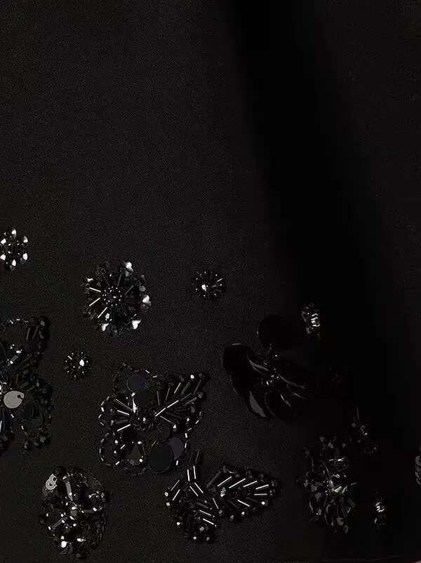 GOLDEN GOOSE Midi Skirt With Floral Sequin And Crystal Embellishments