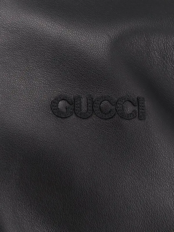 Gucci Leather And Wool Zip-up Jacket
