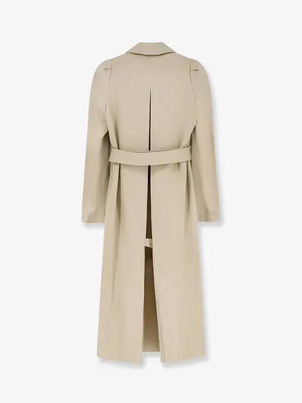 Alexander McQueen Cotton Trench With Puff Sleeves
