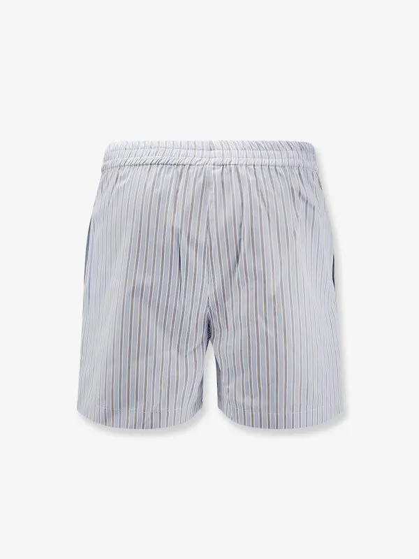 Attico Striped Cotton Shorts