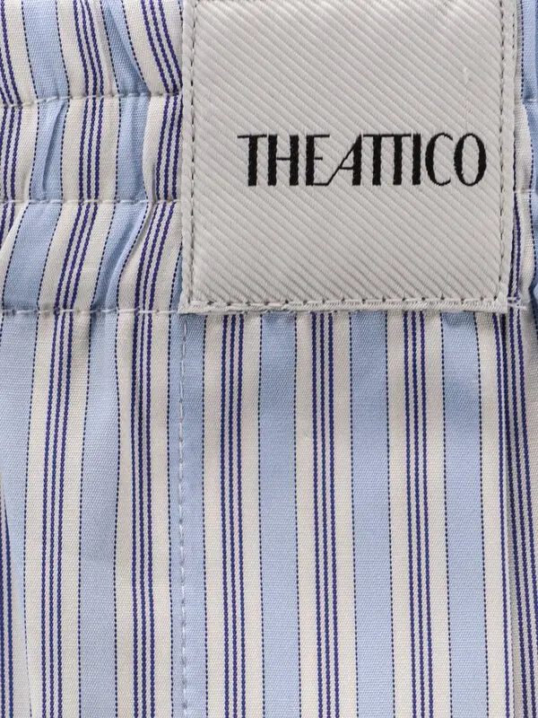 Attico Striped Cotton Shorts