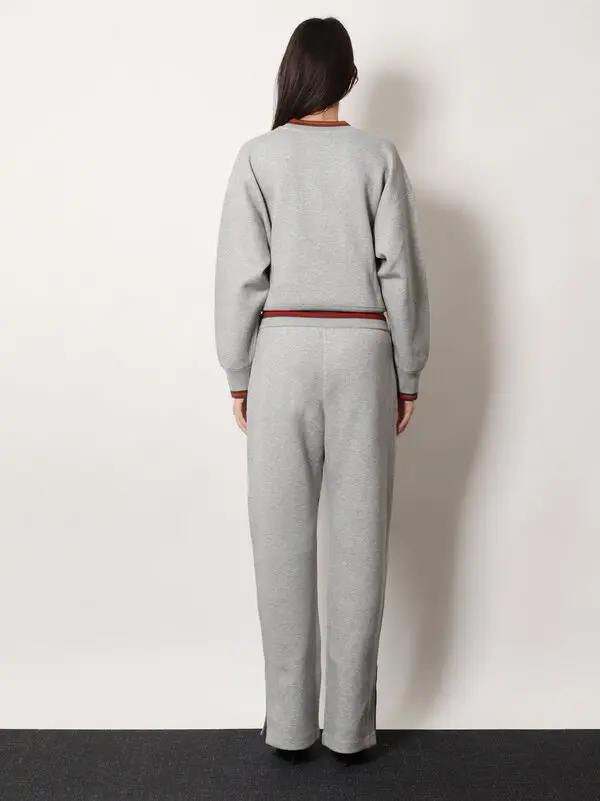 Gucci Cotton Blend Trouser With Web Detail