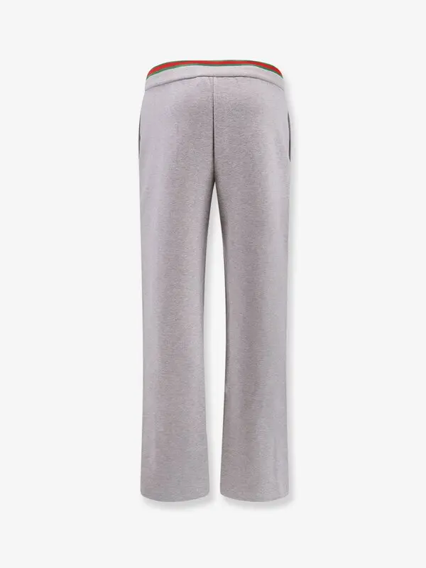 Gucci Cotton Blend Trouser With Web Detail