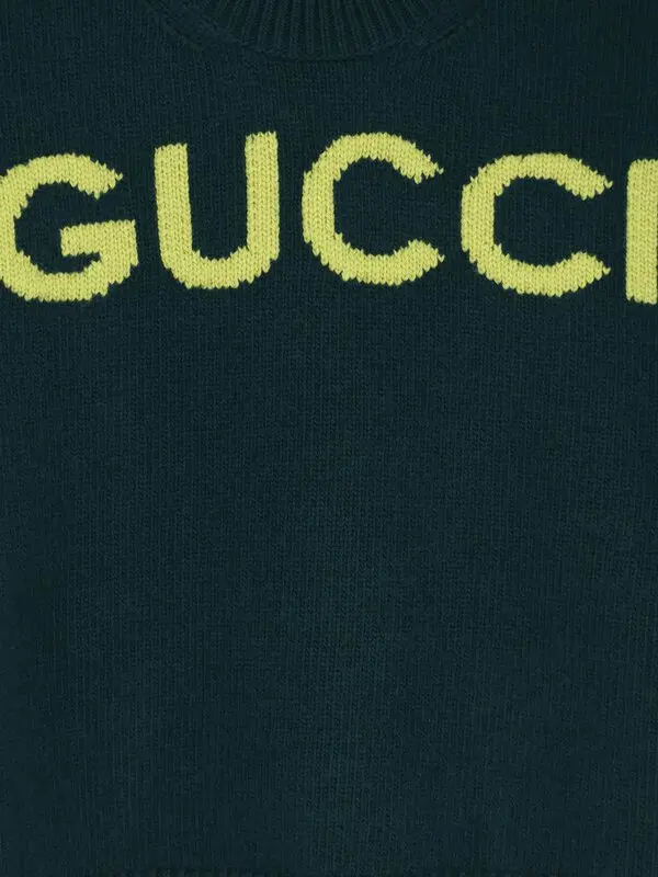 Gucci Wool Sweater With Frontal Logo Embroidery