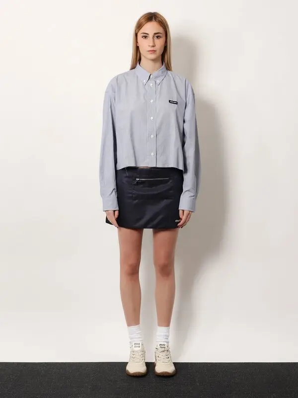 Miu Miu Pin Check Cotton Shirt