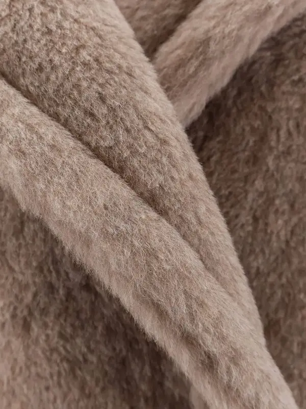 Max Mara Mxmcambusa Alpaca And Cashmere Fur Jacket - Beige