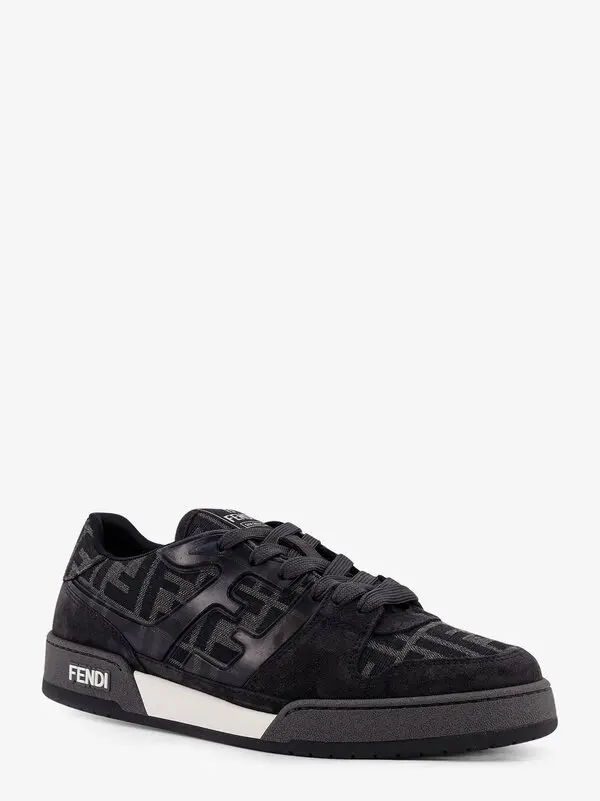 Fendi Ff Jacquard And Suede Low-top Sneakers