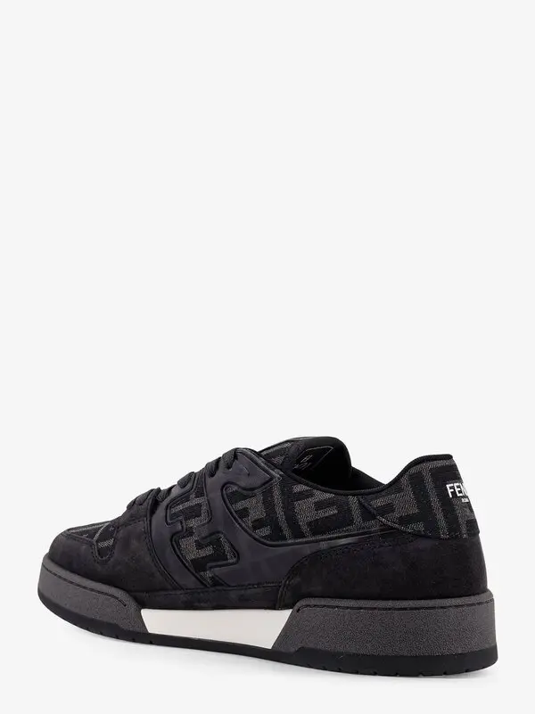 Fendi Ff Jacquard And Suede Low-top Sneakers