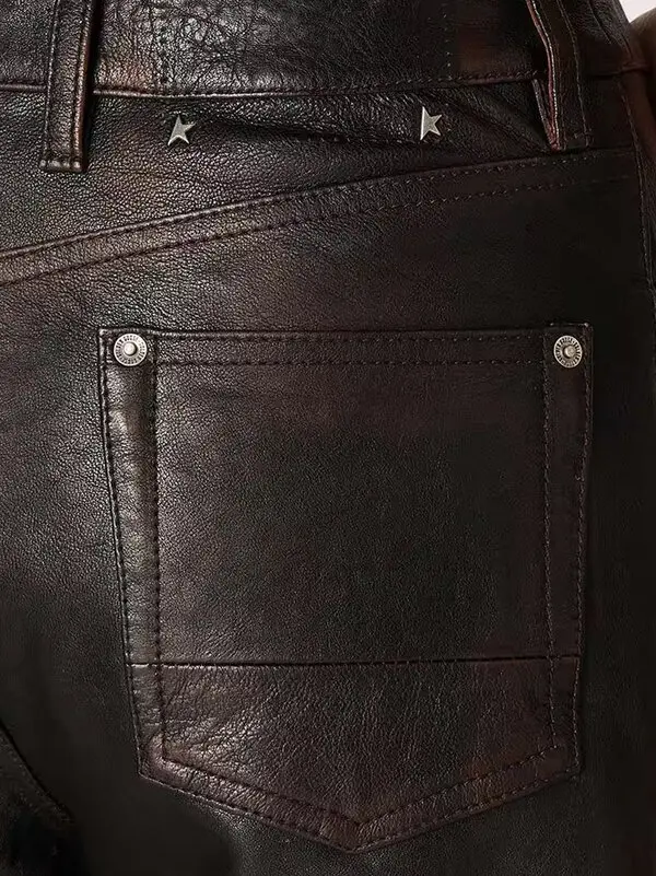 GOLDEN GOOSE Peg Leather Trousers