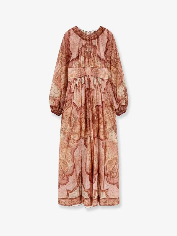 Zimmermann Cotton And Silk Blend Wanderlust Long Dress