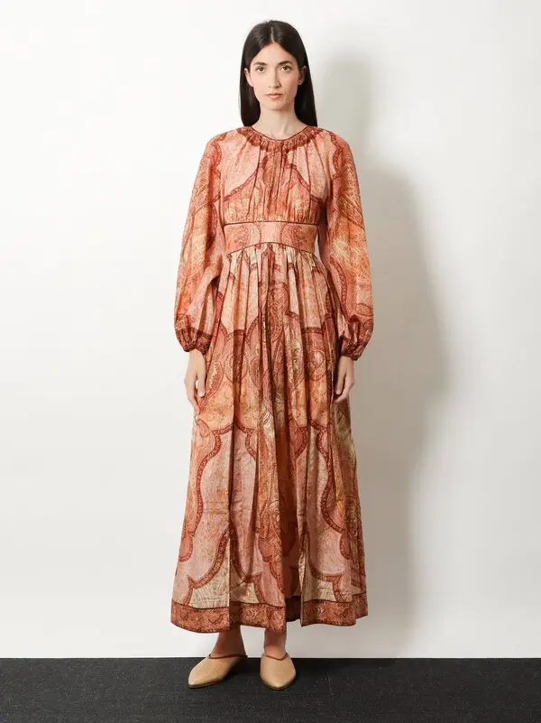 Zimmermann Cotton And Silk Blend Wanderlust Long Dress