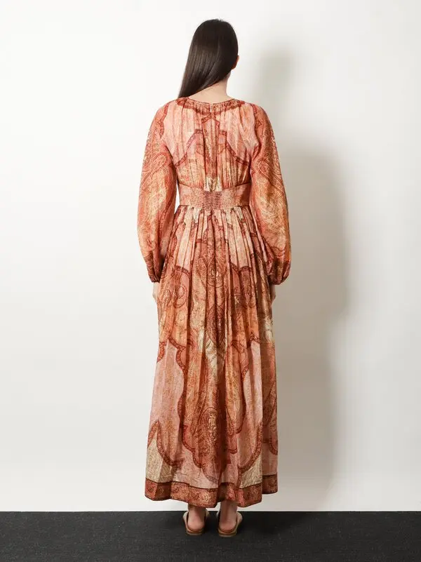 Zimmermann Cotton And Silk Blend Wanderlust Long Dress