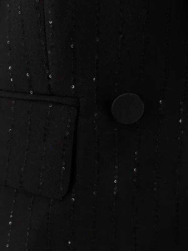 Max Mara Appia Sequin Virgin Wool Blazer