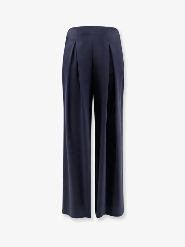 Max Mara Palude Satin Wide-leg Trousers - Blue