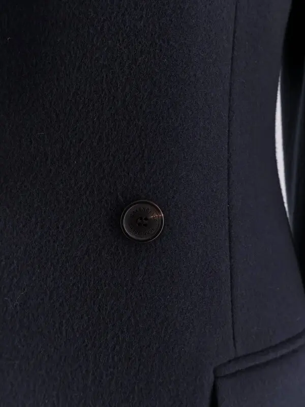 Balenciaga Godet Midi Double-breasted Wool Coat