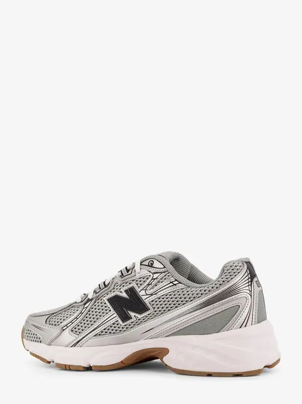 NEW BALANCE 740 Mesh Sneakers With Leather Inserts - Grey