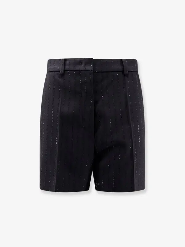 Max Mara Siberia Virgin Wool Shorts With Sequins
