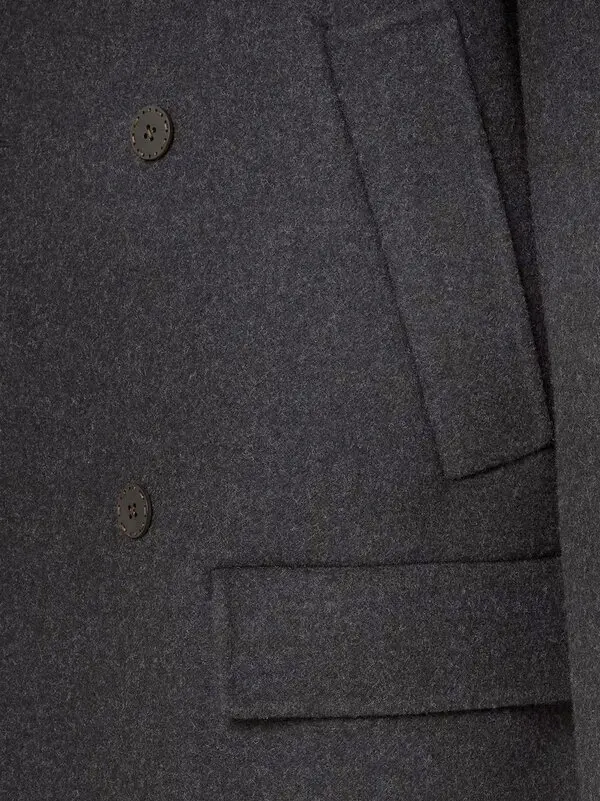 Fendi Double-breasted Wool Felt Peacoat