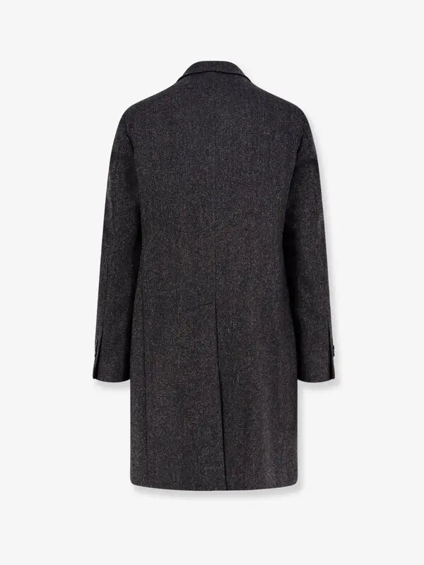 Tagliatore Herringbone Virgin Wool And Cashmere Coat