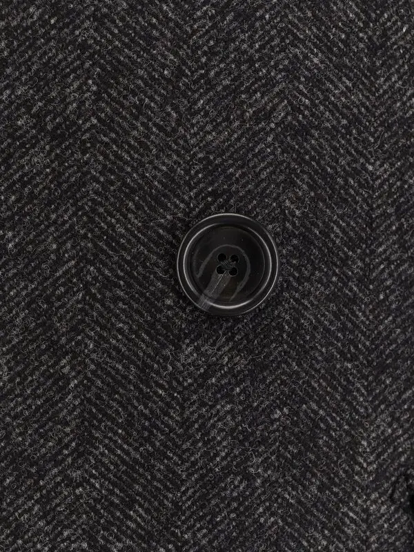 Tagliatore Herringbone Virgin Wool And Cashmere Coat