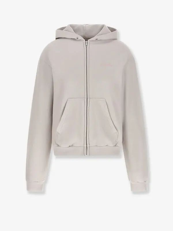 Balenciaga Cotton Hooded Sweatshirt - Grey