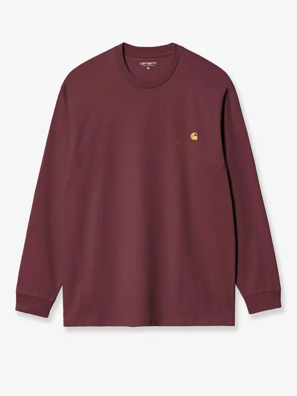 Carhartt Work In Progress L/s American Script Organic Cotton T-shirt - Purple