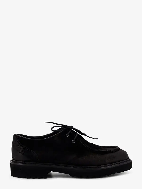 DOUCAL'S Commander Suede Lace Up Shoes - Black