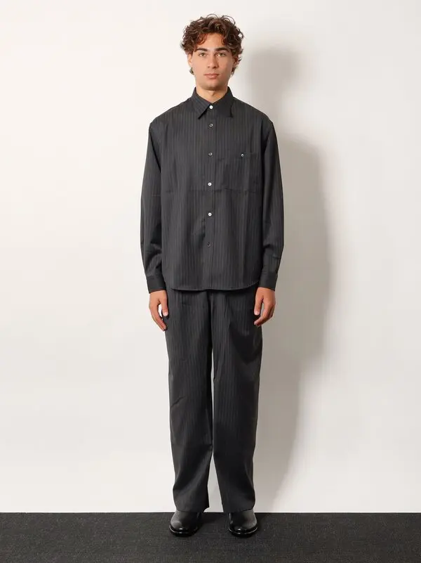 TONYWACK Striped Wool Blend Shirt
