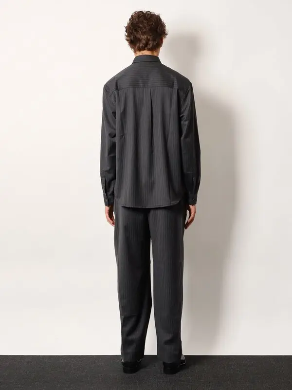 TONYWACK Striped Wool Blend Shirt