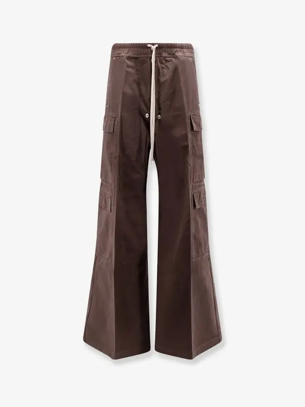 Rick Owens Double Cargo Jumbo Organic Cotton Trousers - Brown