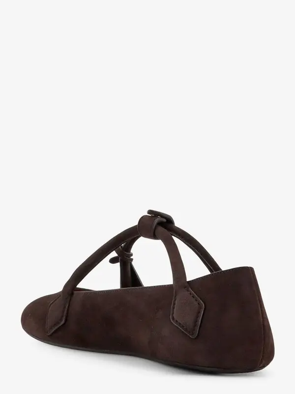 Alaïa Le Teckel Suede Ballet Flats - Brown