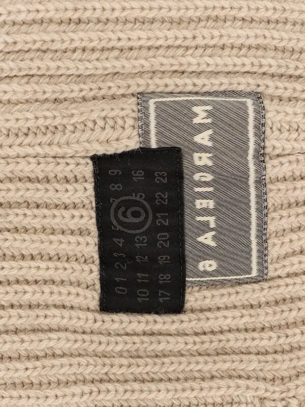 MAISON MARGIELA Wool Blend Balaclava With Distressed Effect