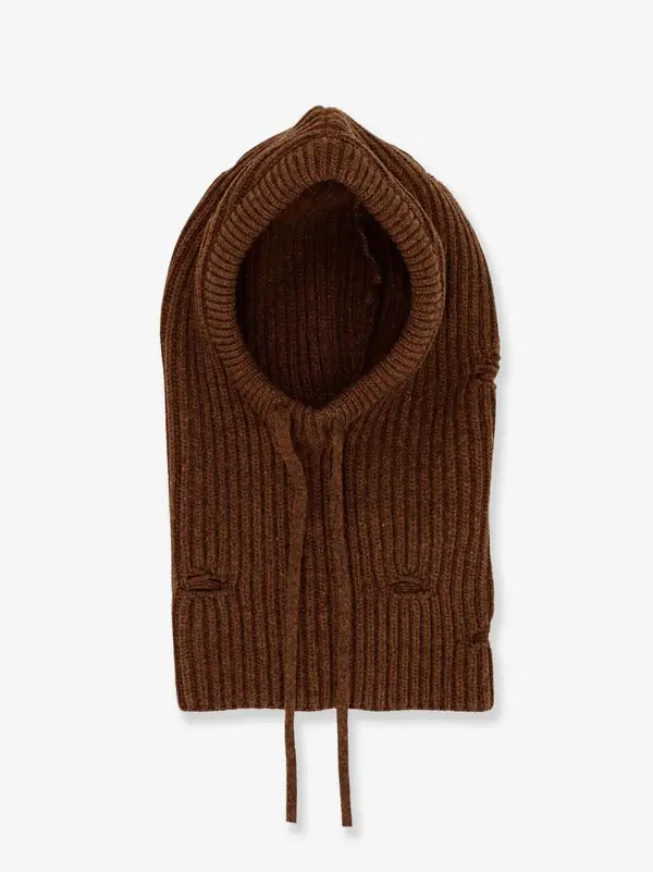 MAISON MARGIELA Wool Blend Balaclava With Distressed Effect