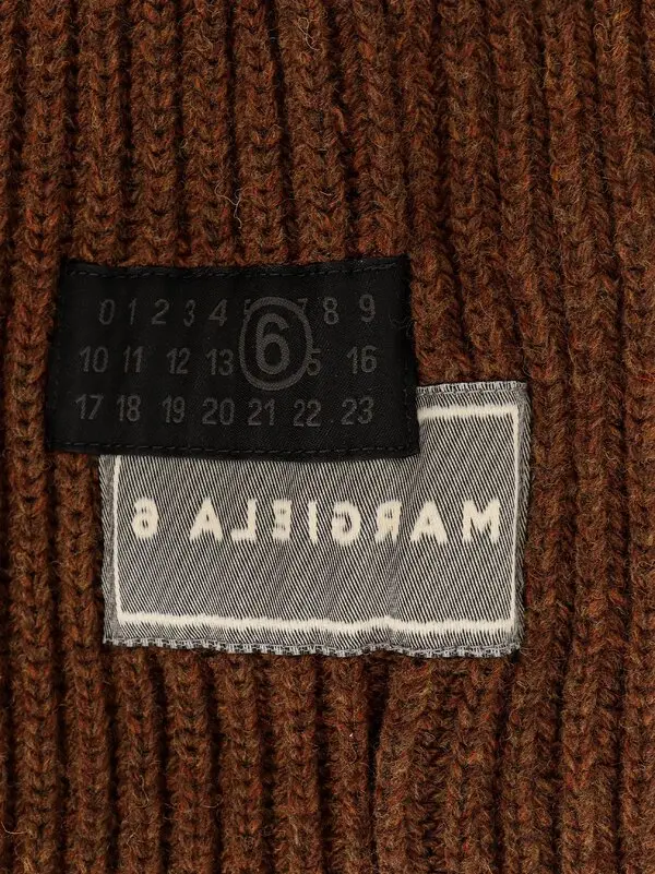 MAISON MARGIELA Wool Blend Balaclava With Distressed Effect