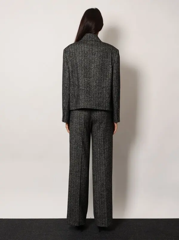 Dolce & Gabbana Wool Blend Striped Double-breasted Blazer