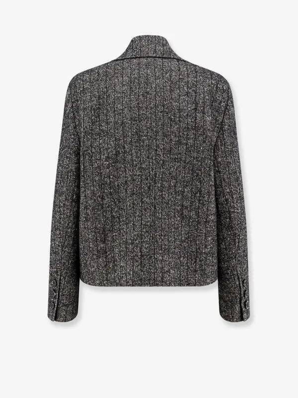 Dolce & Gabbana Wool Blend Striped Double-breasted Blazer
