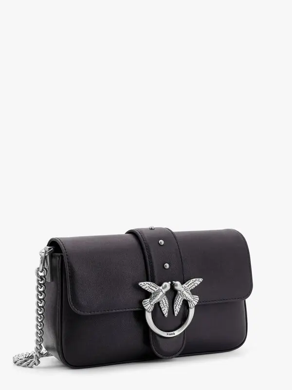 Pinko Love One Mini Leather Shoulder Bag