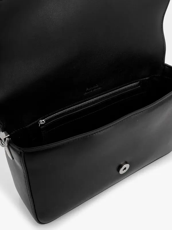 Pinko Love One Classic Leather Shoulder Bag - Black