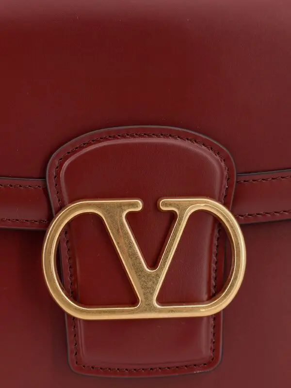 Valentino Garavani 9to5 Leather Shoulder Bag - Red