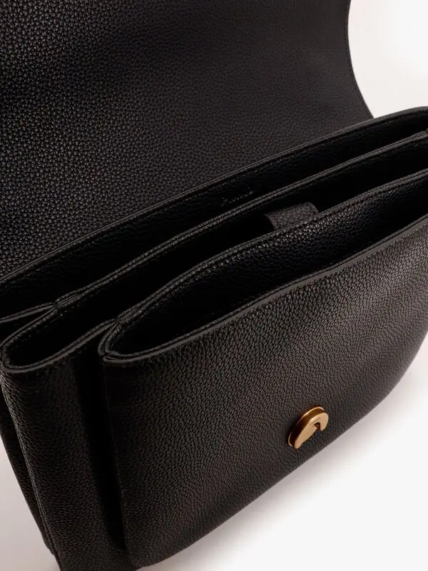 Pinko Leather Shoulder Bag With Love Birds Buckle