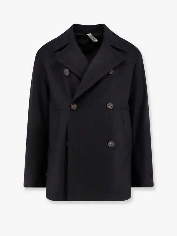 HEVO Trani Double-breasted Wool Blend Coat
