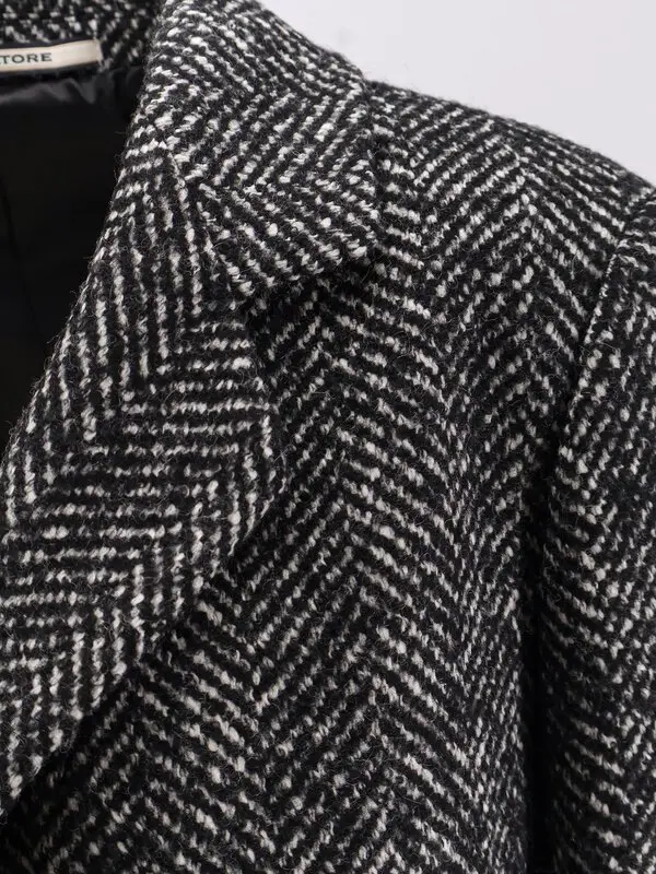Tagliatore Amanda Herringbone Fabric Coat