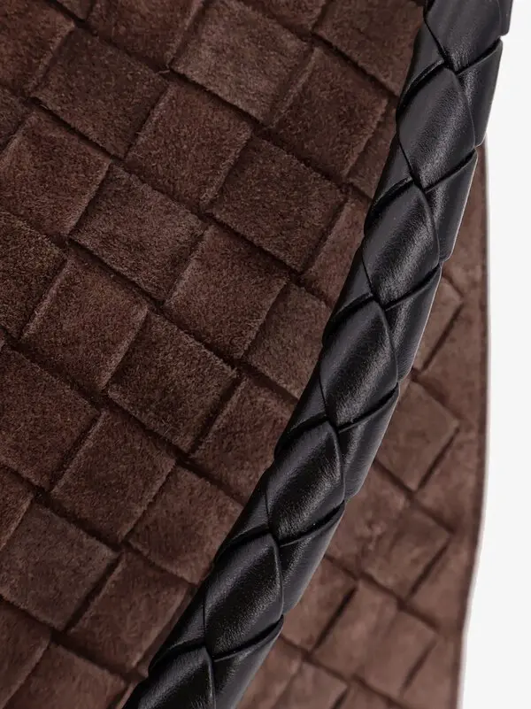 Bottega Veneta Intrecciato Suede Shoulder Bag